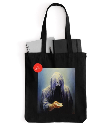 Black shopping bag Don't be afraid | Mariusz Lewandowski Official Gallery